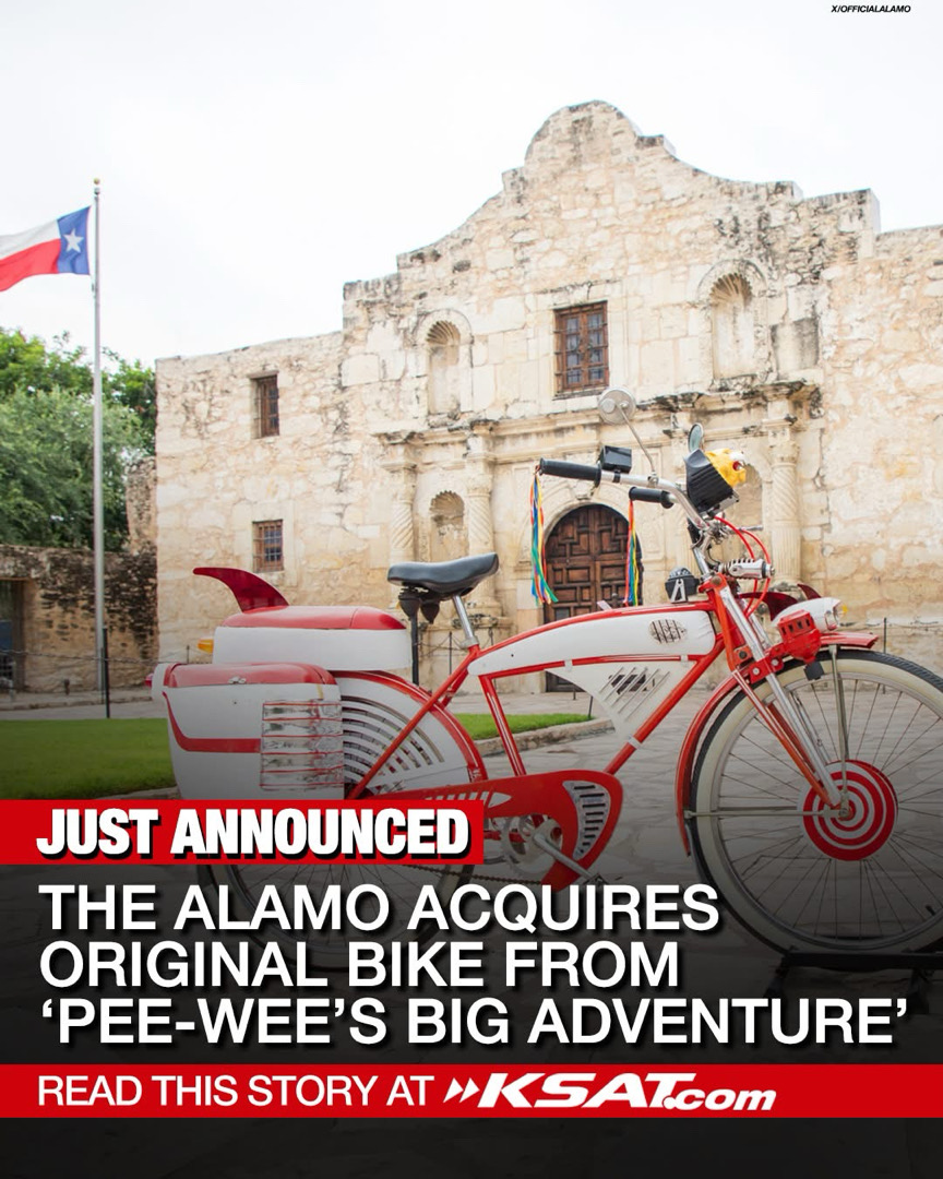 Peewee's bike to be displayed at the Alamo permanently.