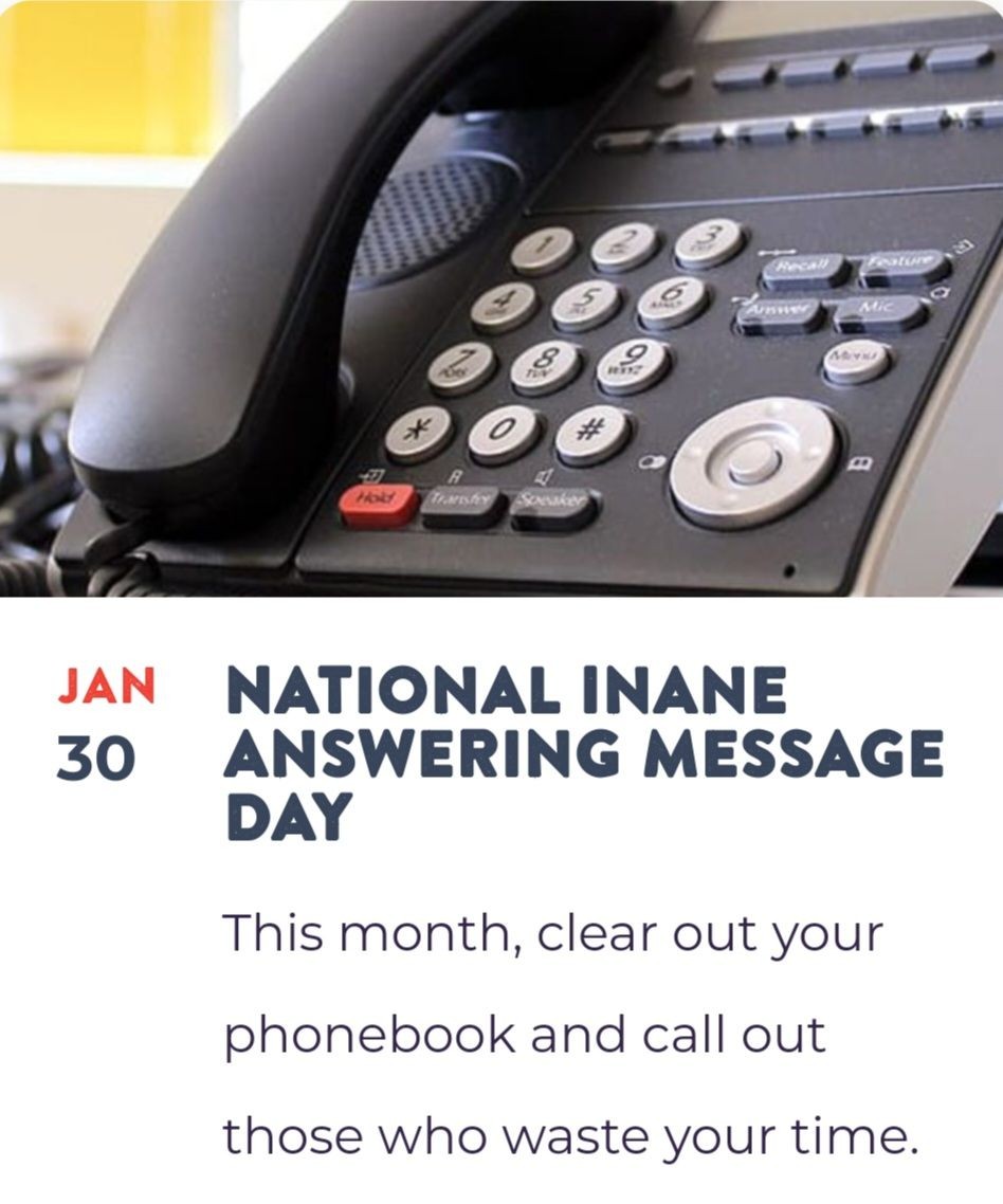 National Inane Answering Message Day