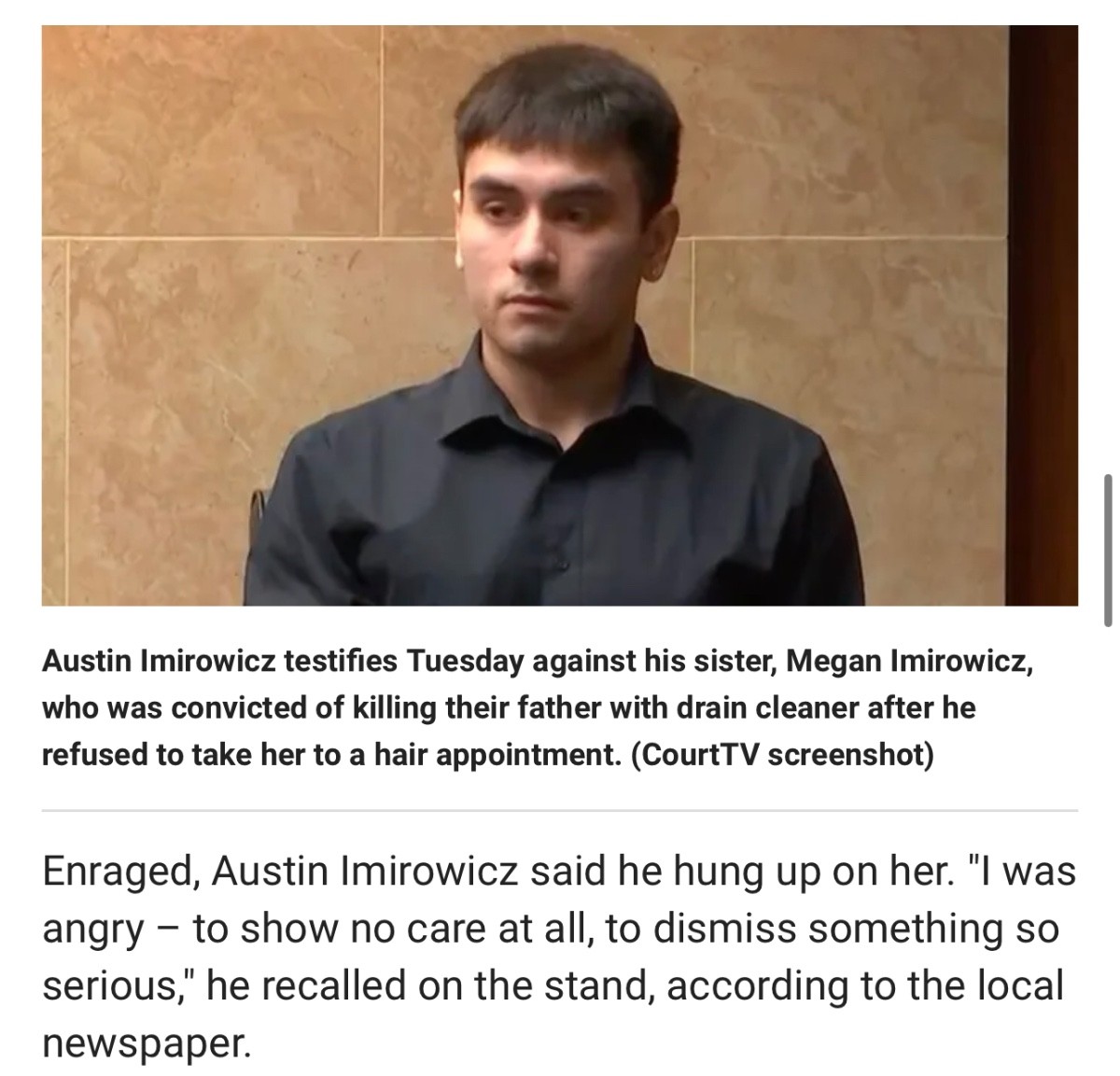 Michigan teen convicted of killing father with drain cleaner ove