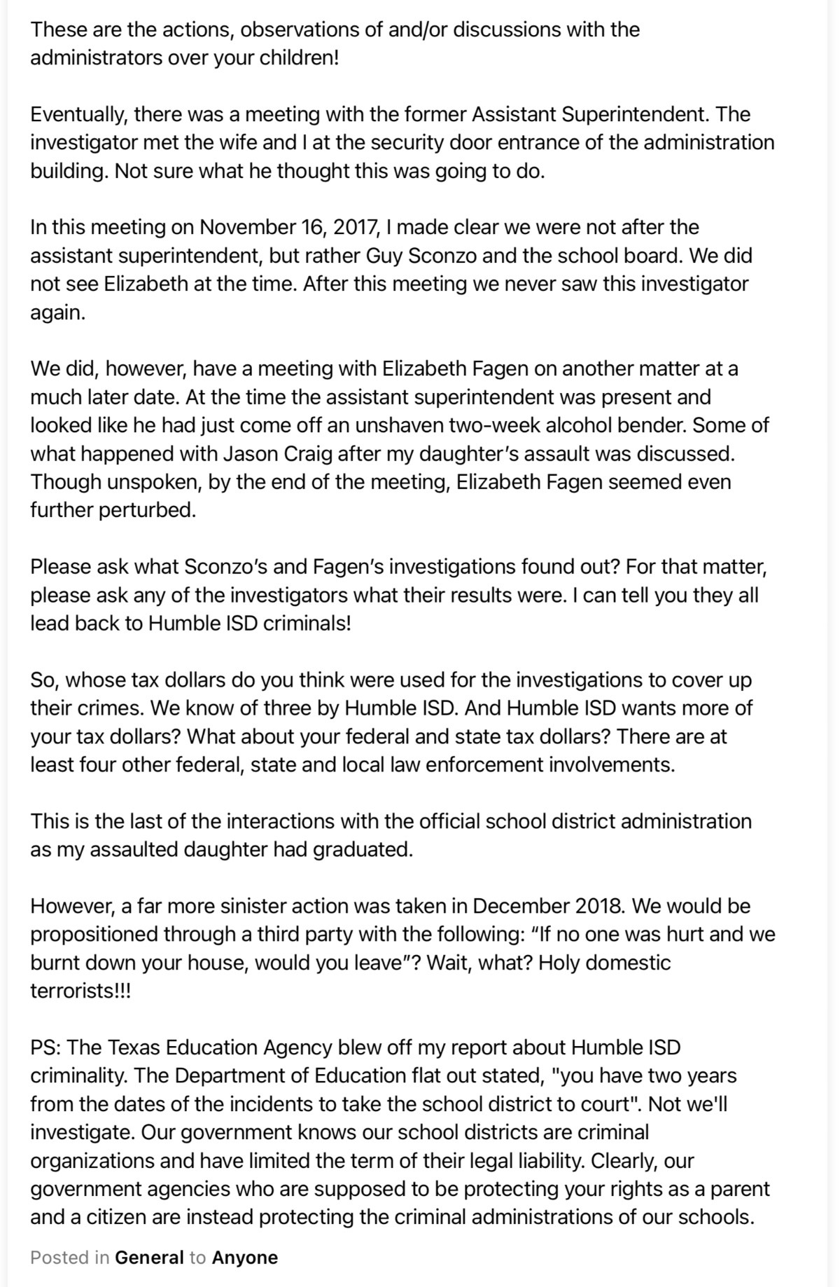 Humble ISD Allegations Humble ISD Allegations