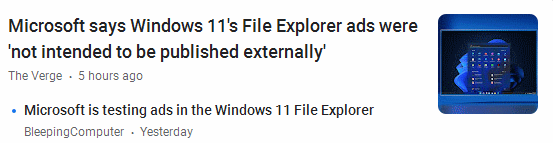 Microsoft Windows 11 File Explorer ADS
