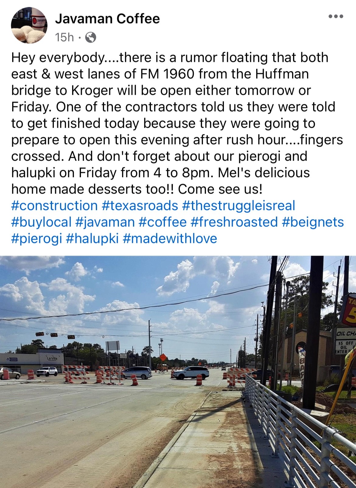 New lanes were open from Kroger to the bridge this morning. They